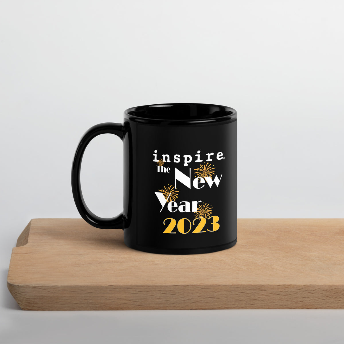 inspire 2023 Fireworks Black Glossy Mug – EZ Awareness By Design
